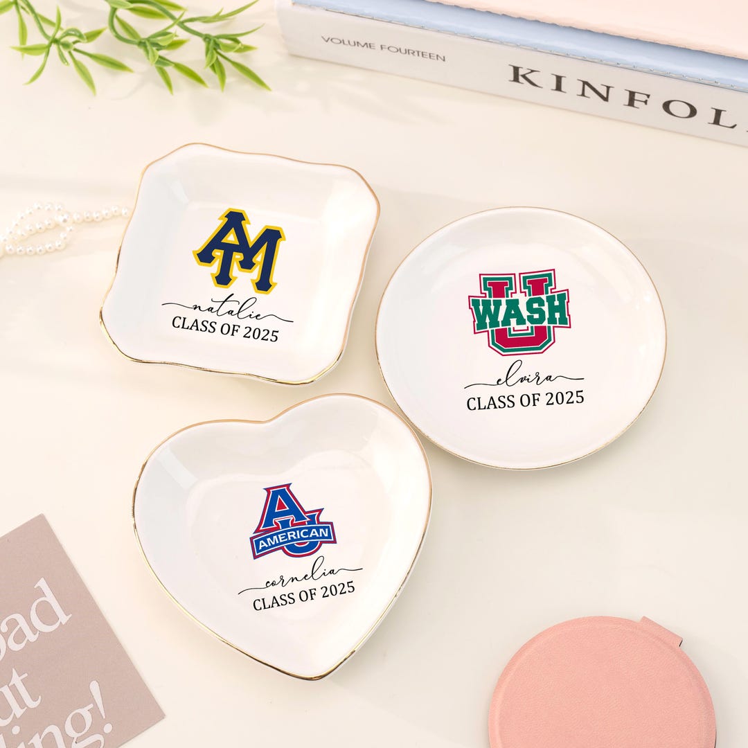 Graduation Gift for Her,custom University Logo Trinket Ring Dish ...