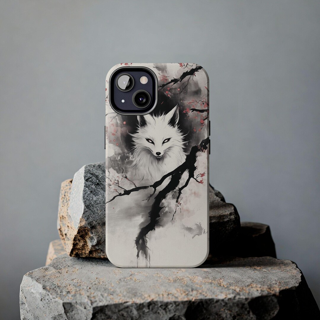 Kitsune Phone Case - Japanese Aesthetic Cover, Fox Yokai Folklore ...