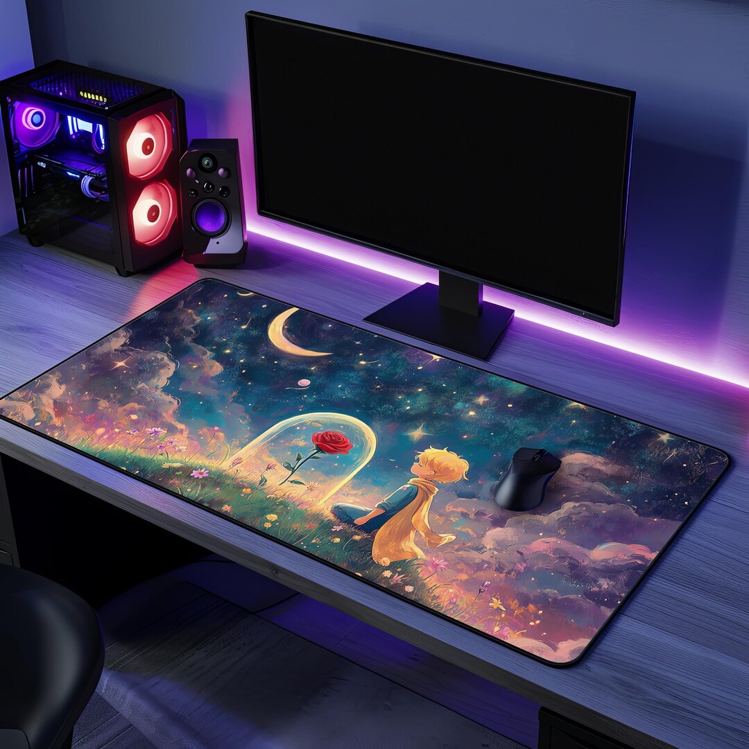 Little Prince Mouse Pad: Starry Night Gaming Desk Mat - Etsy