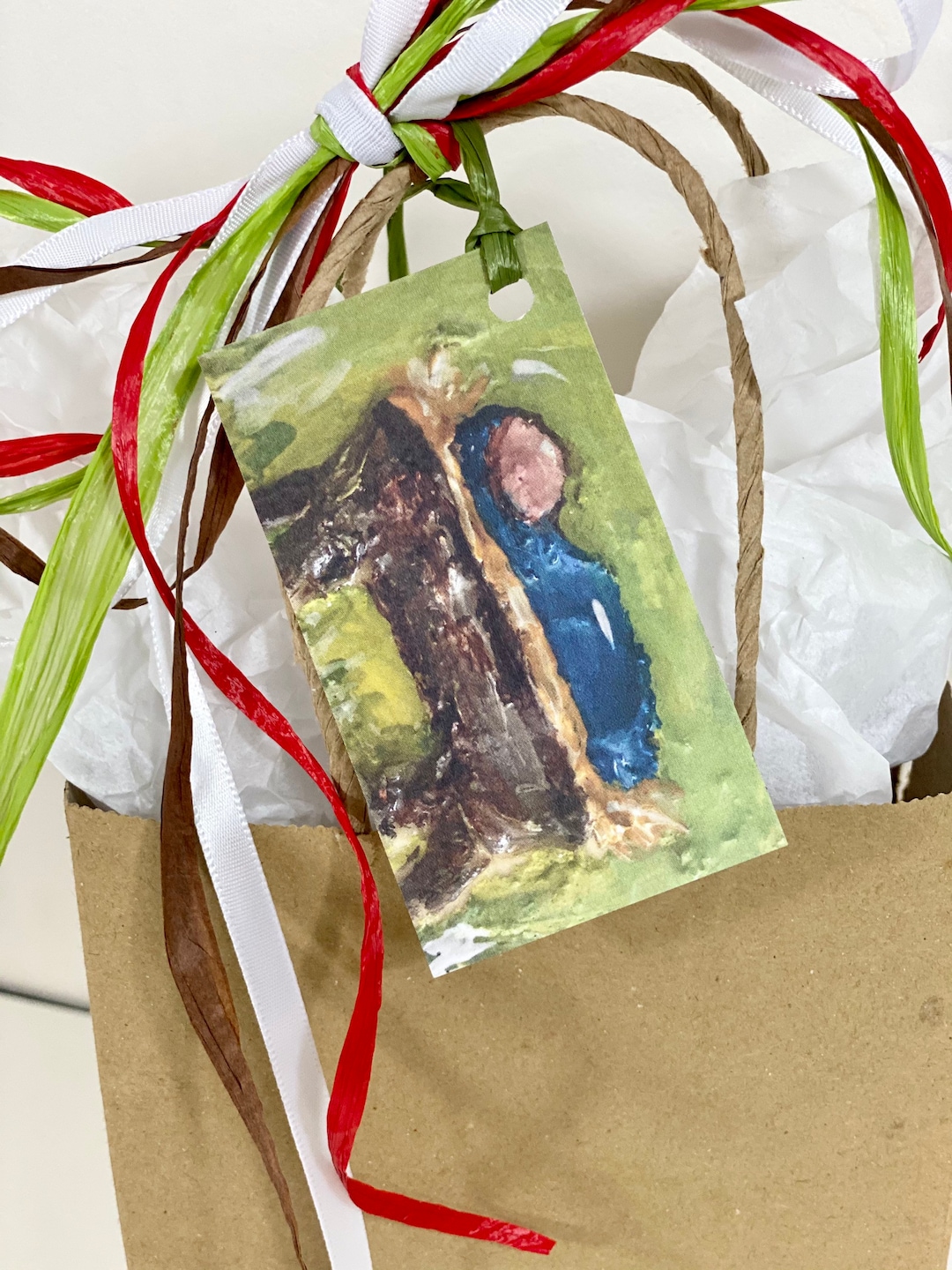 Christmas Gift Tag Set, Manger, Present Gift Ties, to From Gift Tag ...