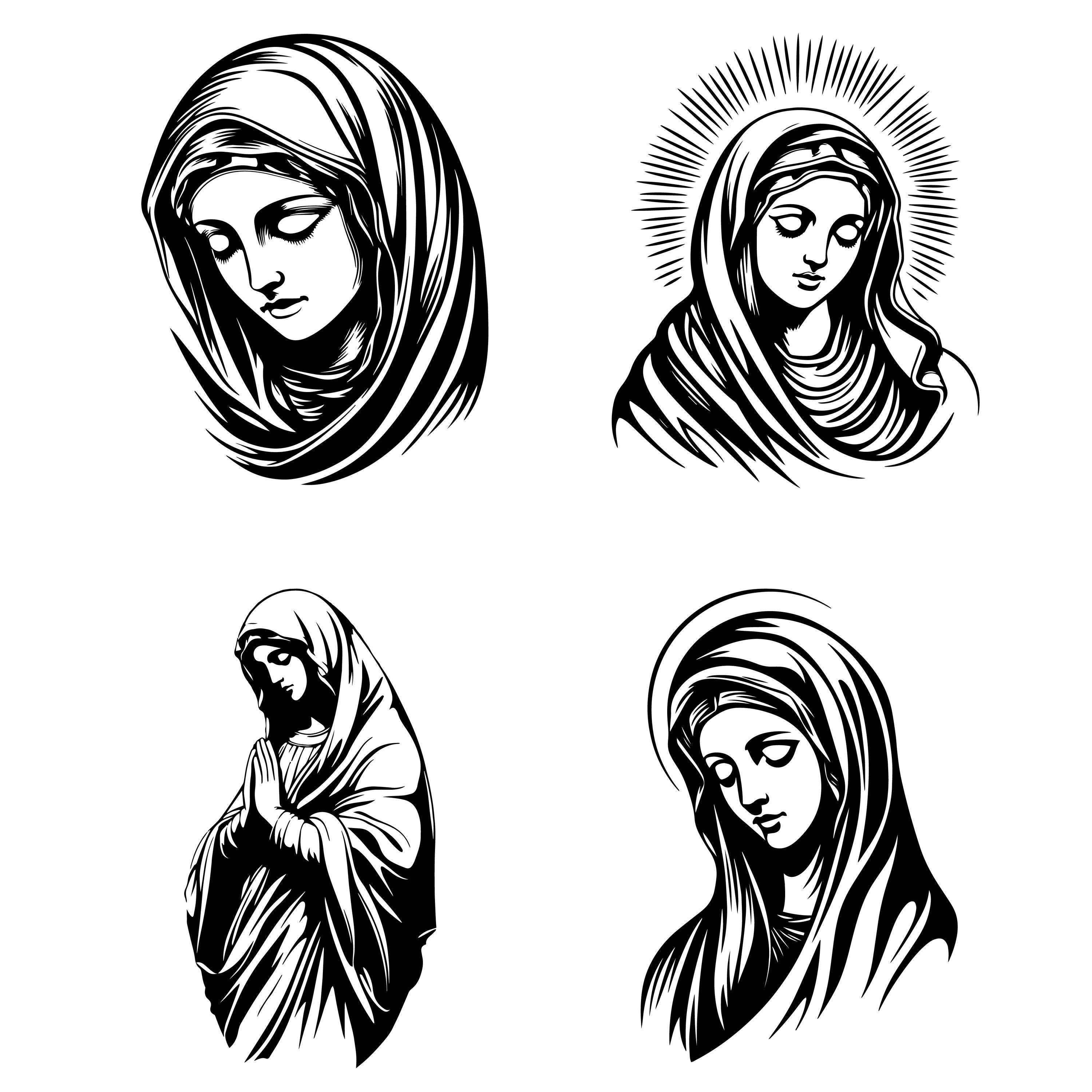 Virgin Mary Engrave/svg File/virgin Mary Bundle/engrave File/printing ...