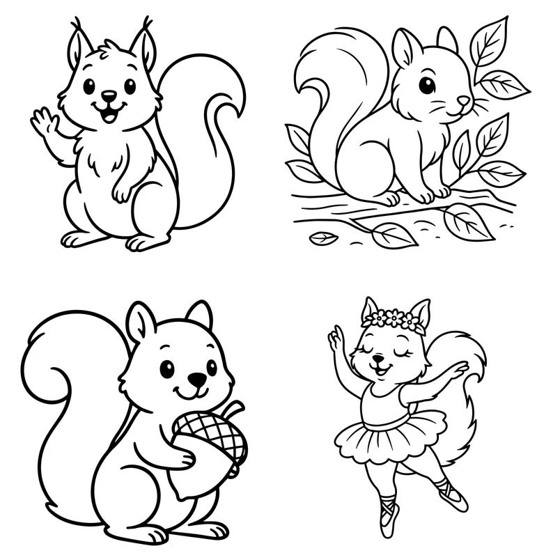 Squirrel Engrave/squirrel Svg/squirrel Clipart Bundle/printable ...