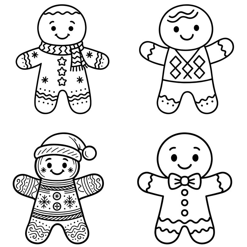 Gingerbread Man SVG 16 Designs Bundle: Engrave Laser, Christmas Print ...