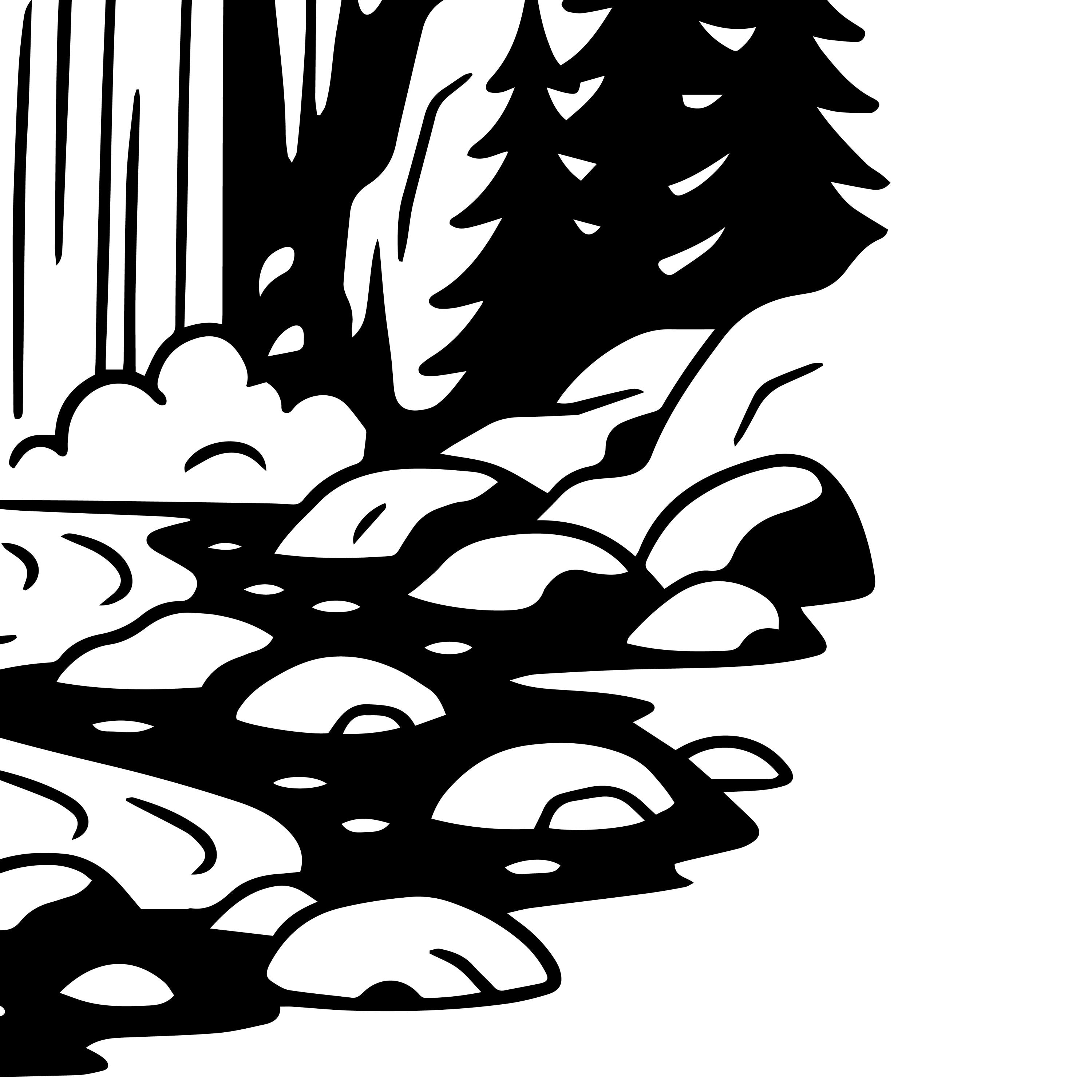 Waterfall SVG 16 Vector Clipart Bundle: Laser Engraving, Print ...