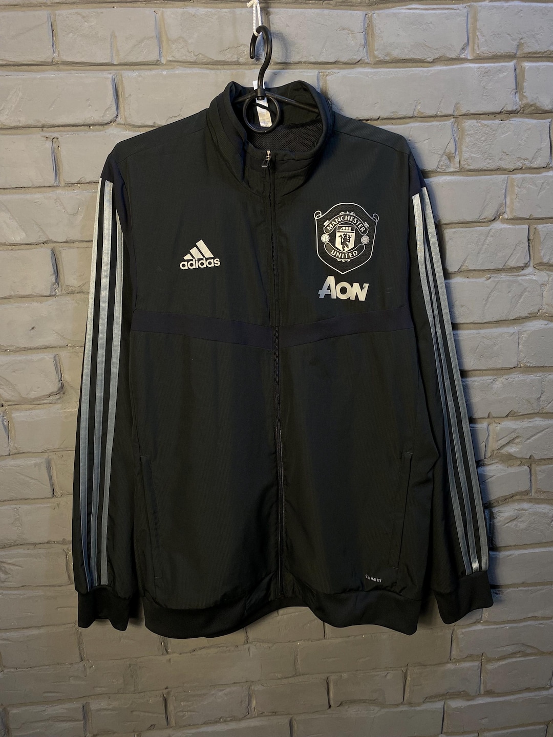 Adidas Manchester United EU Pre Match Jacket Mens Man Utd Track Top Sz ...