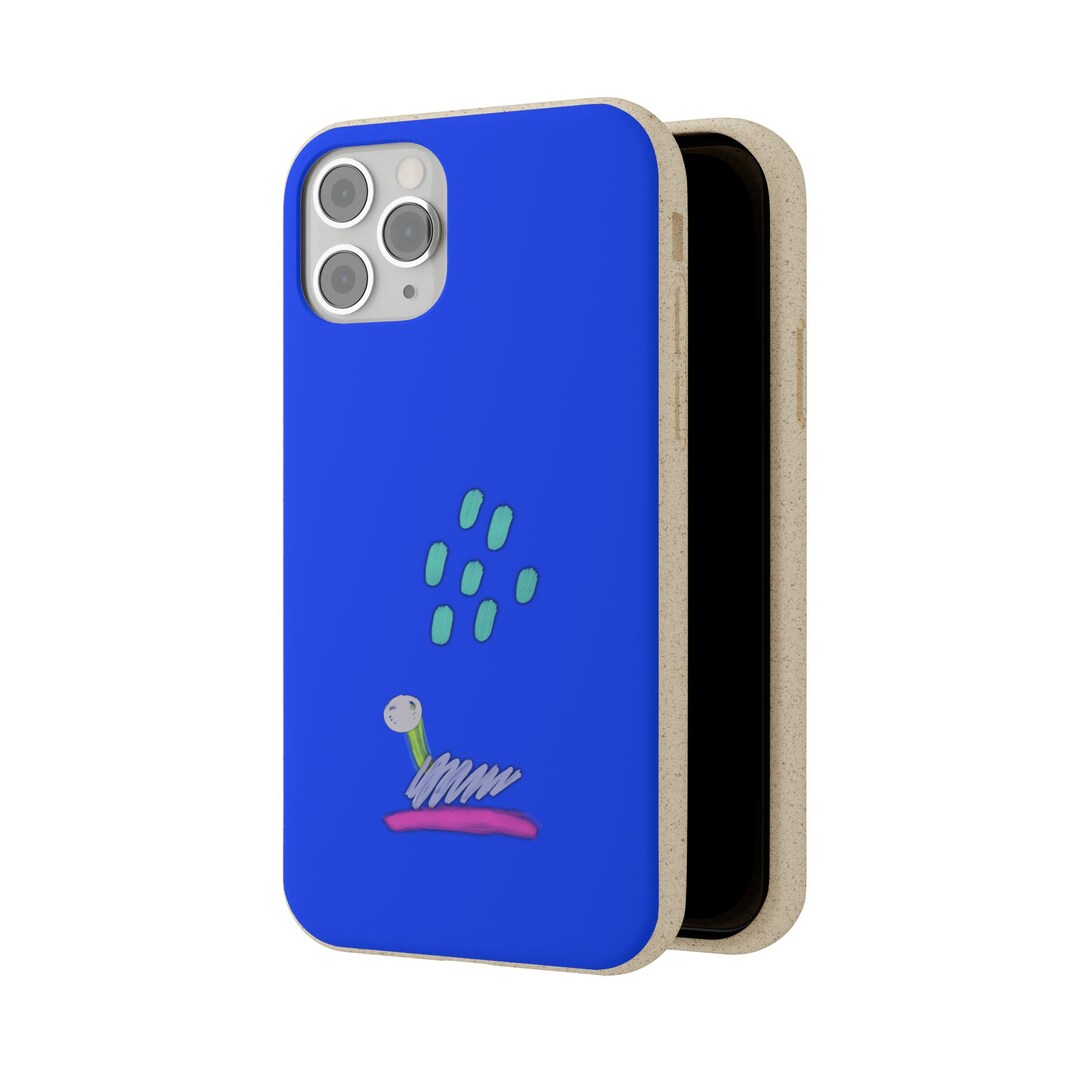 Cute Caterpillar Vivid Blue Biodegradable Cases - Etsy