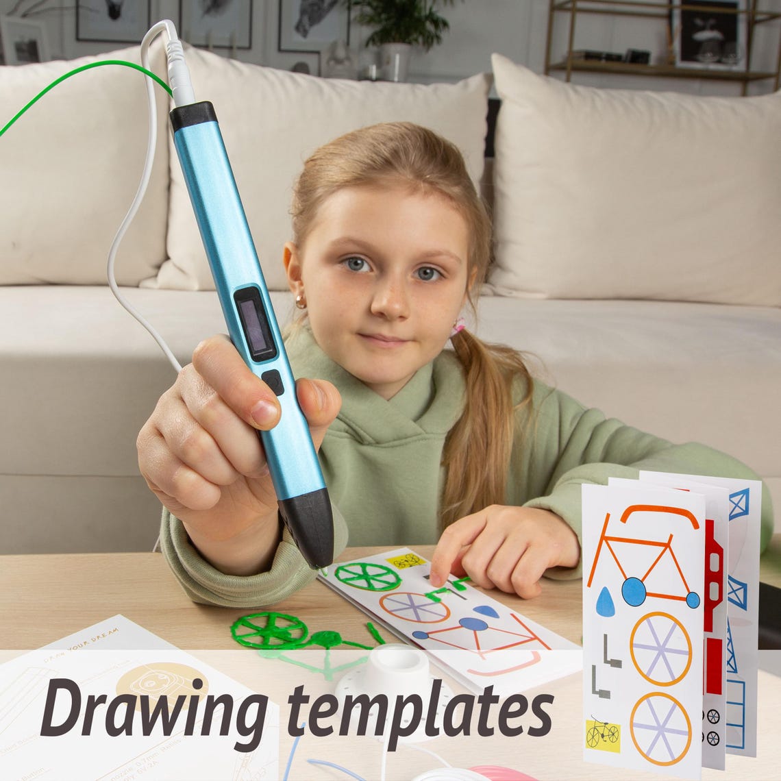 3D Pen for Kids Set 3D Printing Pens USB Charging With OLED Screen 3D ...