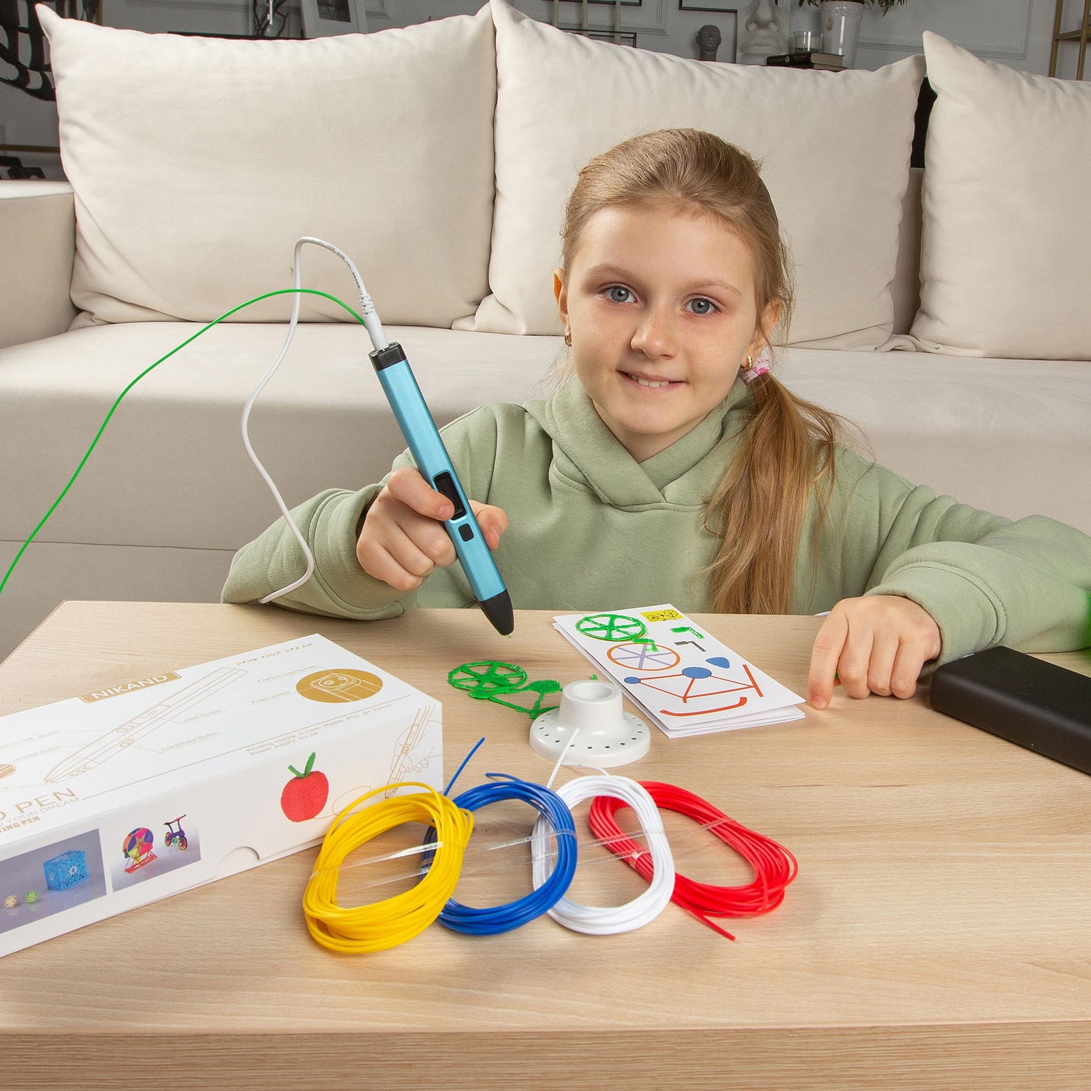 3D Pen for Kids Set 3D Printing Pens USB Charging With OLED Screen 3D ...