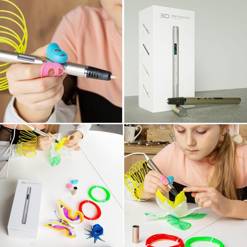 3D Pen Kit for Adults 3D Printing Pens USB Charging With Oled Screen 3D ...