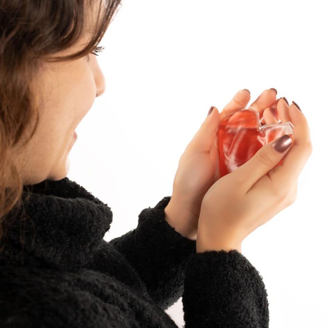 Red Heart-shaped Hand Warmer Perfect Gift for Her, Reusable Heating Pad ...
