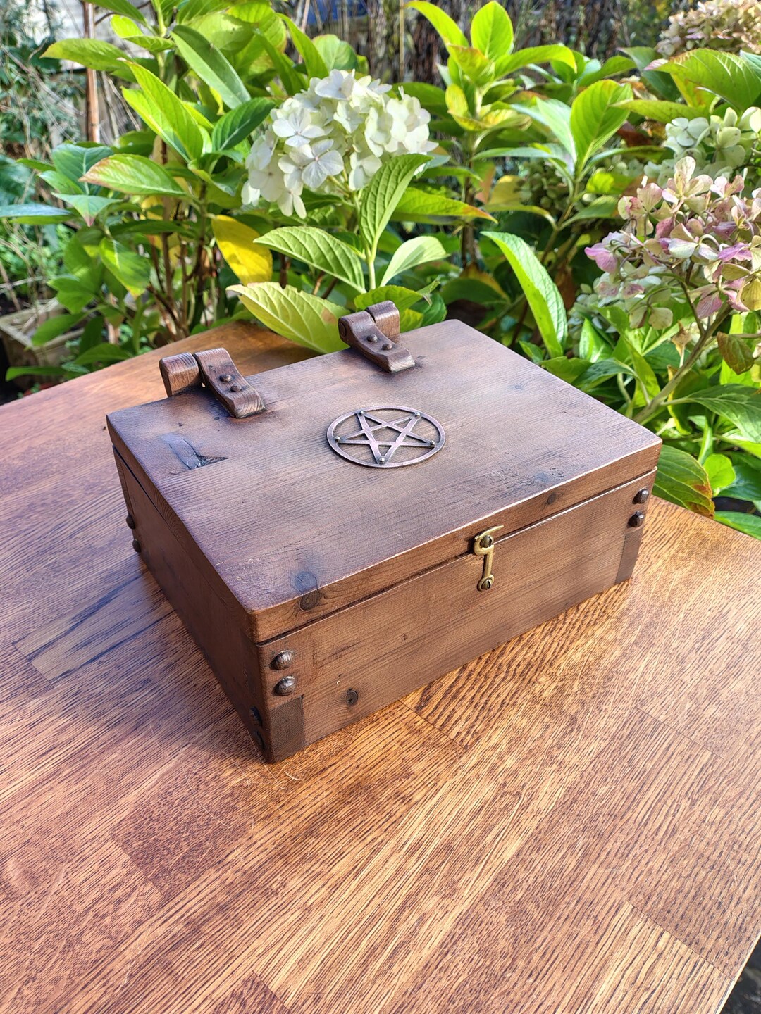 Handmade Trinket Box With Wooden Hinges and Copper Pentacle Detail. - Etsy