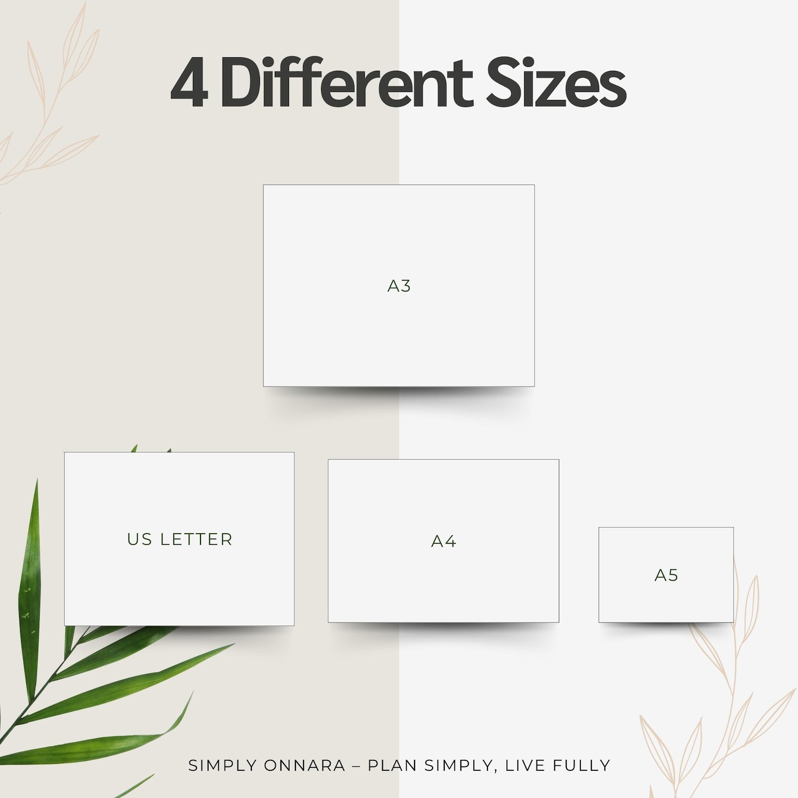 2026 Monthly Planner Printable and Fillable (A3, A4, A5, US Letter ...