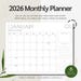 2026 Monthly Planner Printable and Fillable (A3, A4, A5, US Letter ...