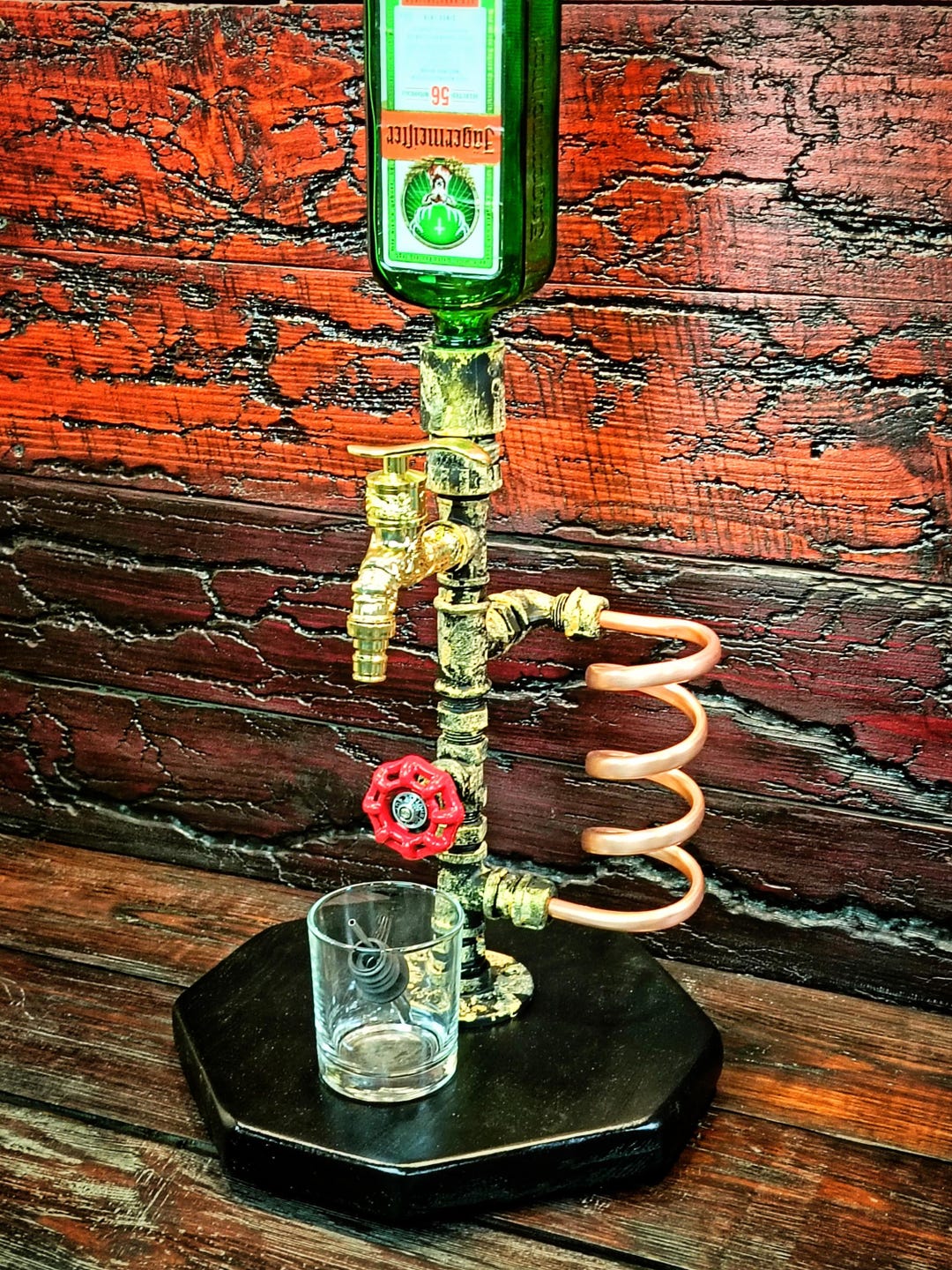 Steampunk Whiskey Dispenser, Industrial Bar Decor, Tap Fountain, Unique ...