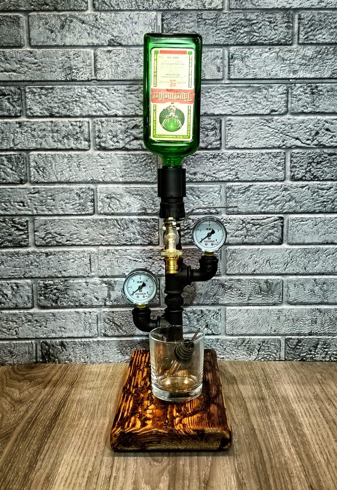 Bourbon Dispenser Stave, Liquor Dispenser, Man Cave Decor, Table Liquor ...