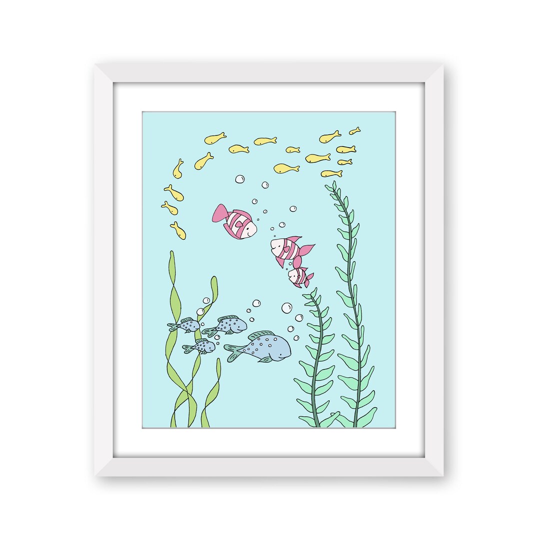 Ocean Baby Nursery Art - Under the Sea Fish Nursery Print - Nautical ...
