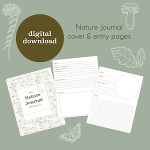 Nature Journal Printable - Cover & Journal Entry Pages - Homeschool ...