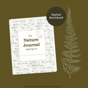 Nature Journal Printable - Cover & Journal Entry Pages - Homeschool ...