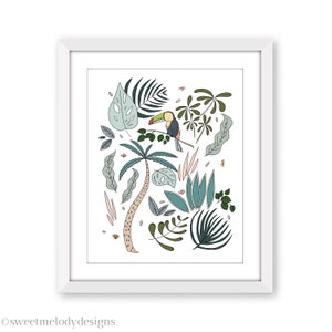 Jungle Boho Nursery Art Safari Nursery Decor Bird Nursery Art Jungle ...