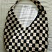 Checkerboard Bag, Black Handmade Checkered Bag, Crochet Tote Bag ...