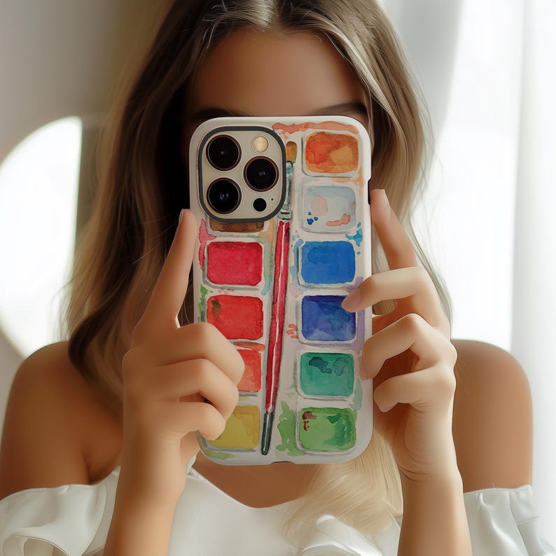 Watercolor Paint Palette Phone Case: Artist Art Lover Gift iPhone 17 16 ...