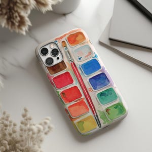 Watercolor Paint Palette Phone Case: Artist Art Lover Gift iPhone 17 16 ...