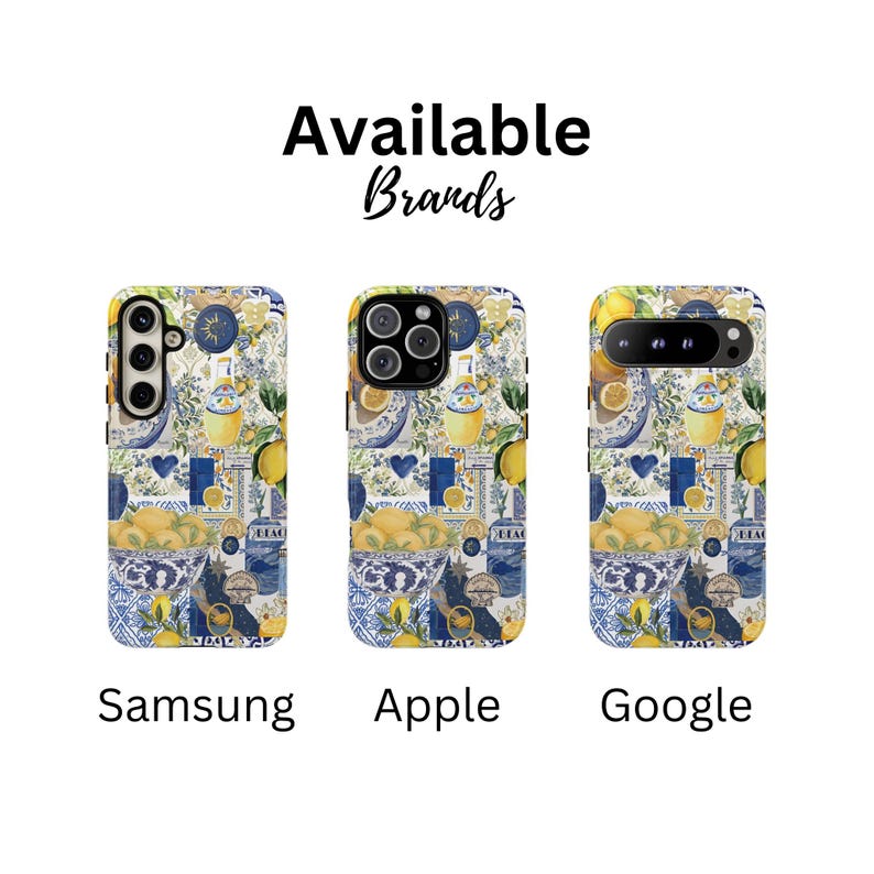 Lemon Limoncello Collage Phone Case, Mediterranean Citrus iPhone Cover ...