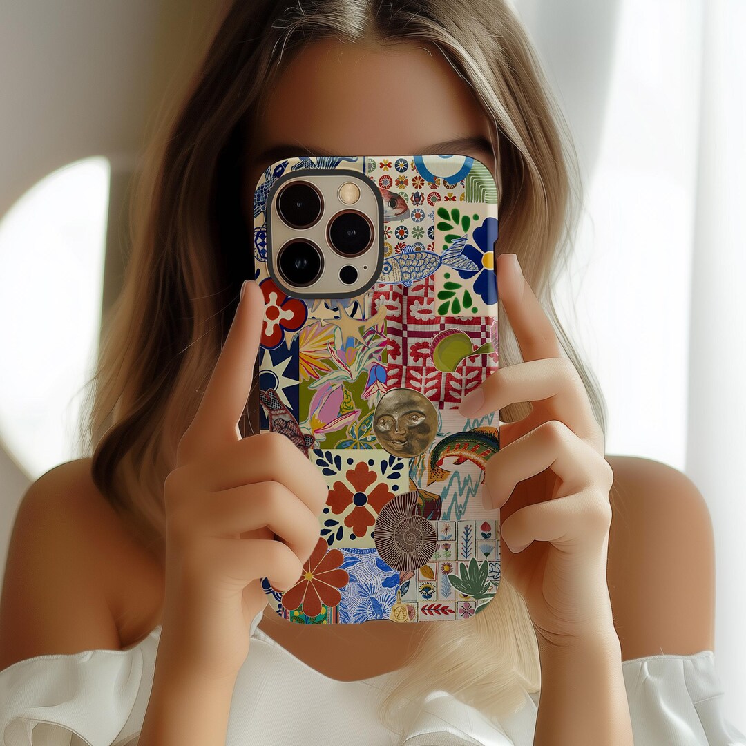 Vintage Quilt Patchwork Phone Case: Colorful Folk Art Collage iPhone 17 ...