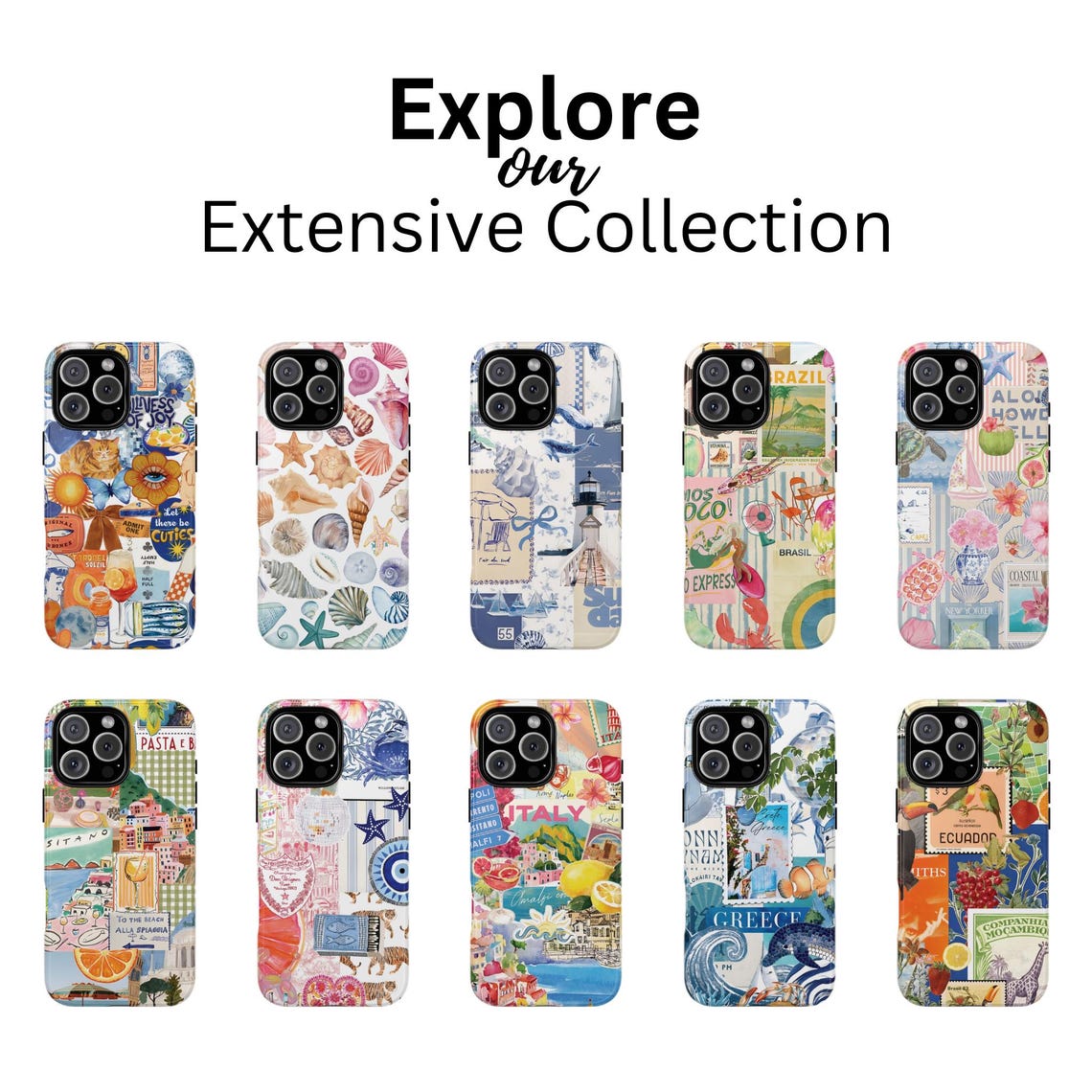 Lemon Limoncello Collage Phone Case, Mediterranean Citrus iPhone Cover ...