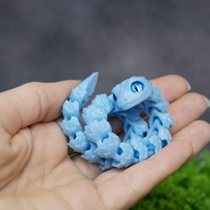 Mini Articulated Snake With Scales and Glass Eyes. Flexible Snake. 3D ...