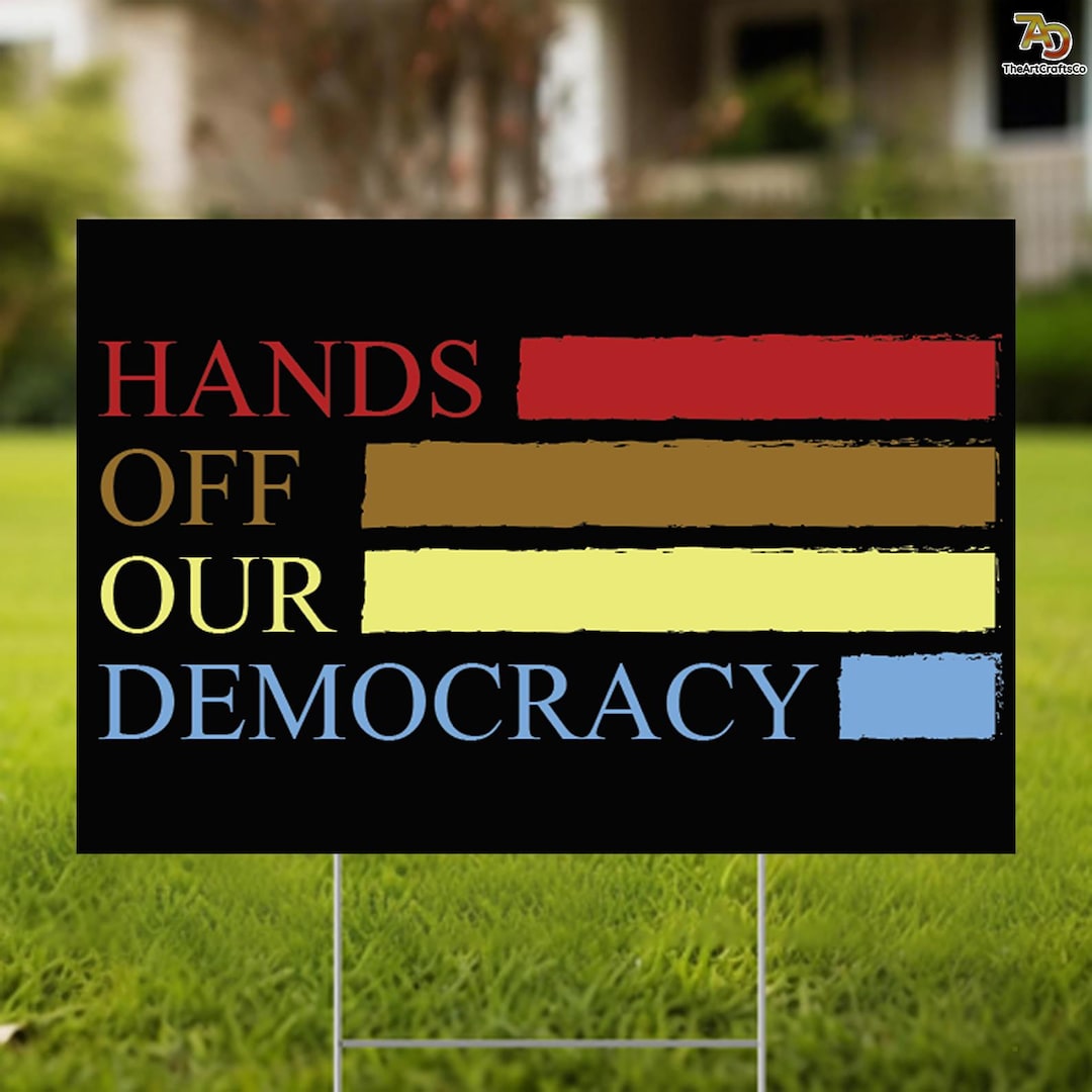 Resist Yard Sign, Hands off 2025 Protest Statue of Liberty Sign, Anti ...