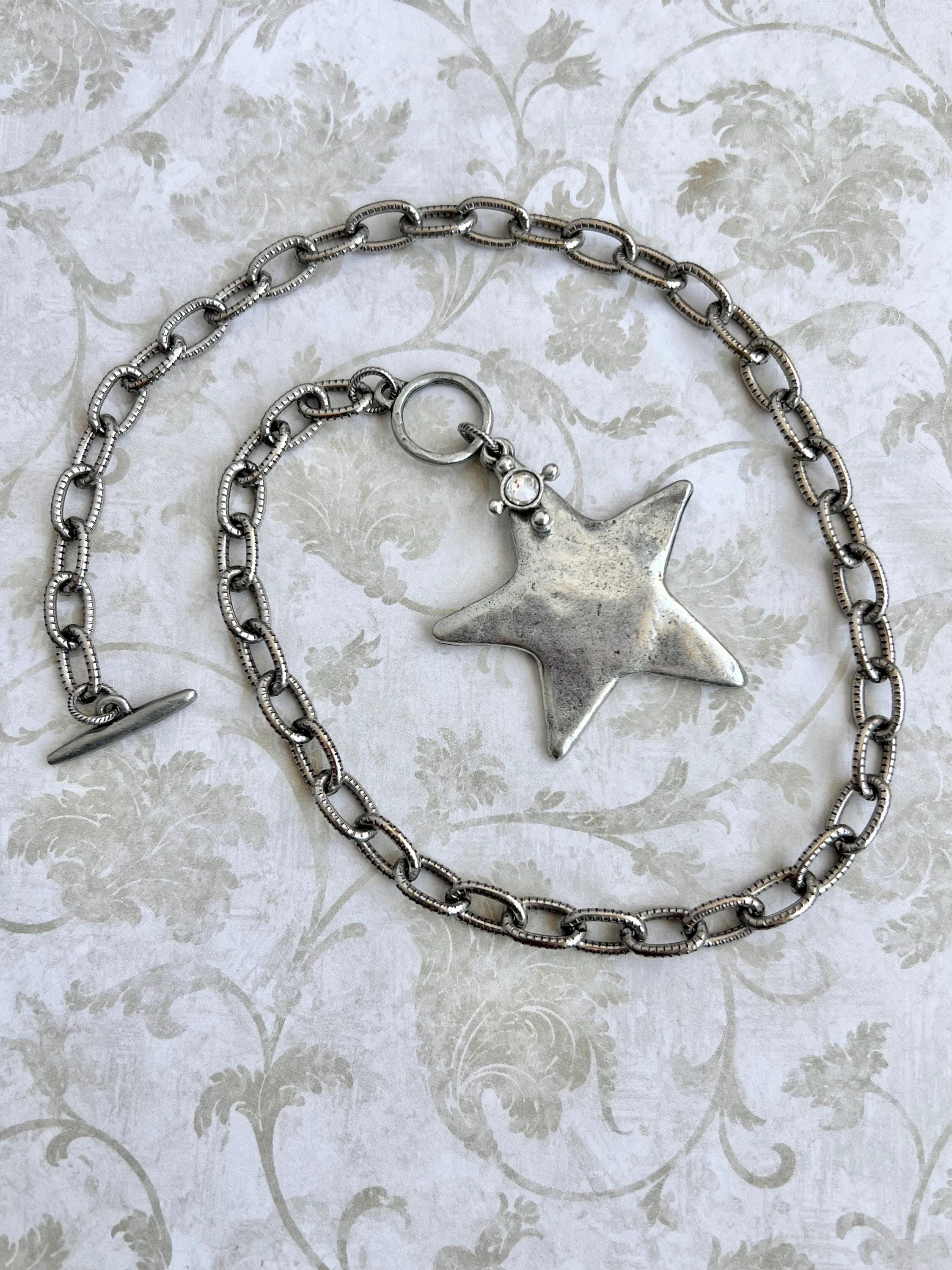 Silver or Gold Star Necklace - Etsy