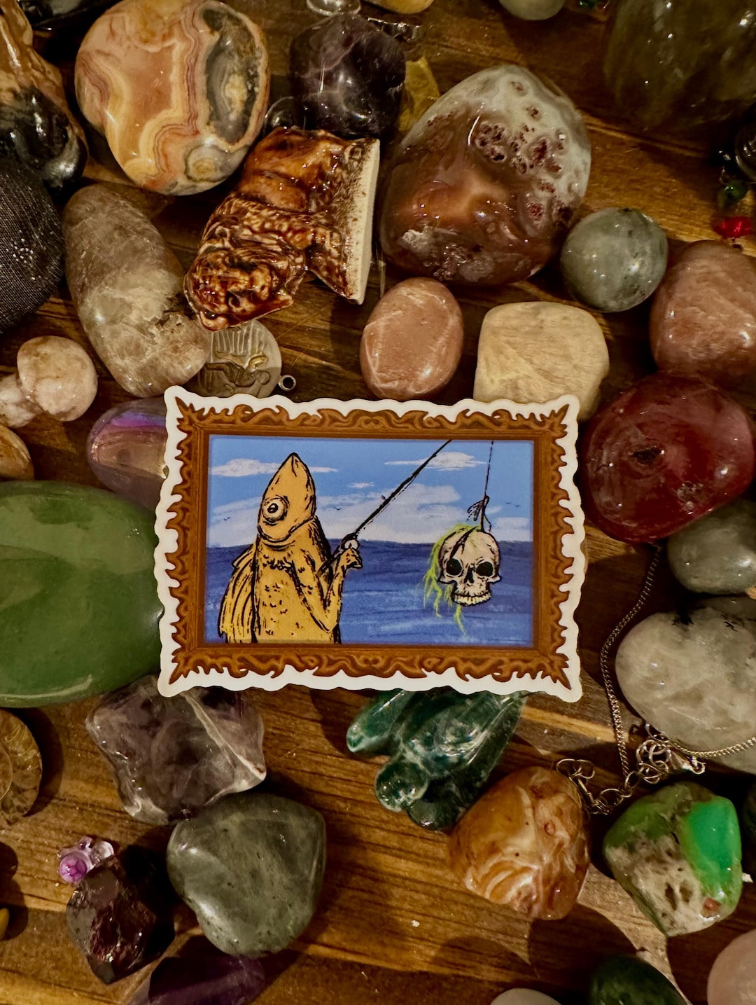 Fish Man Fisher Man Sticker - Etsy