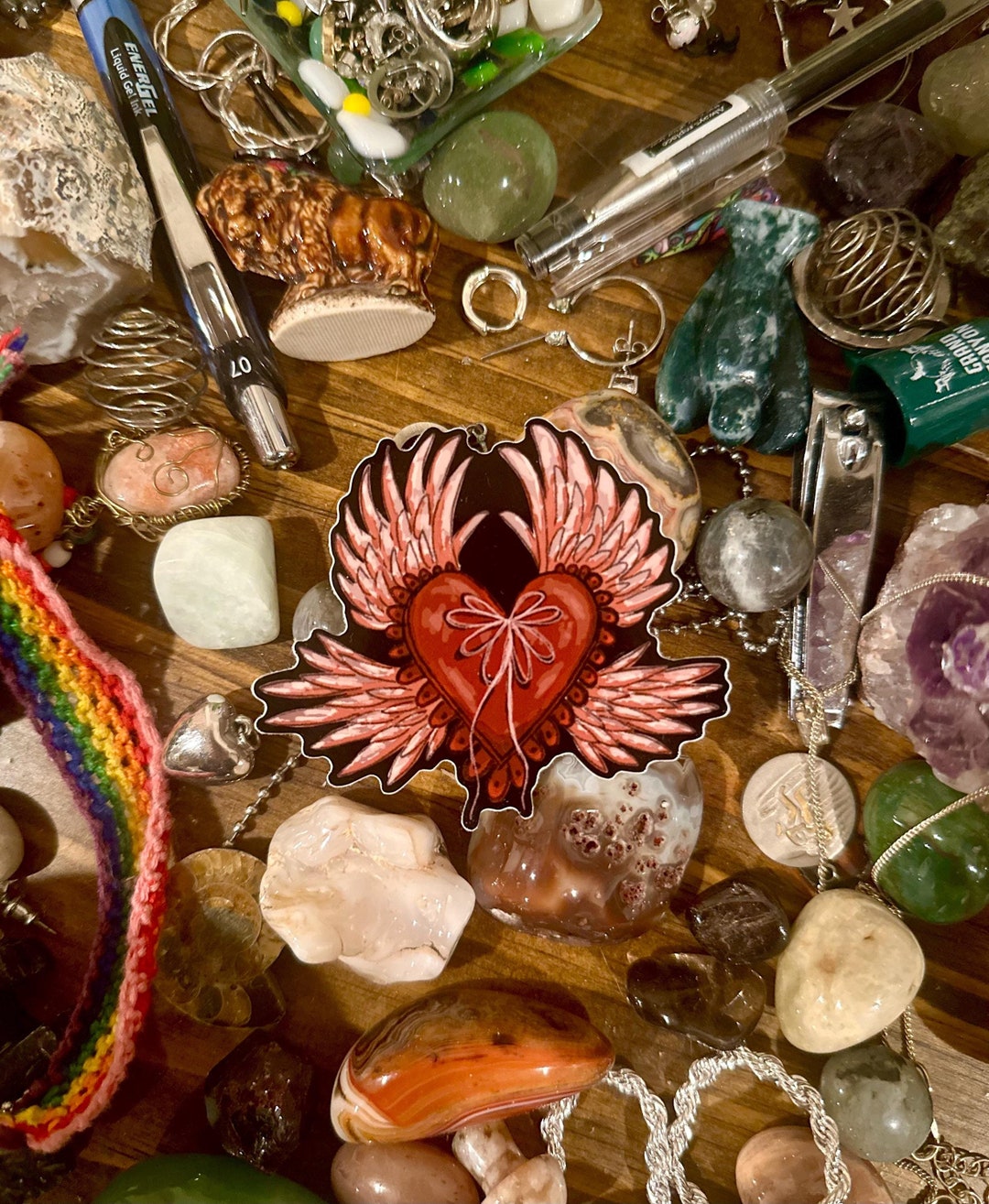 Alt Heart With Wings Sticker - Etsy