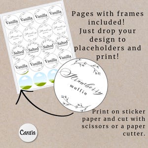 Editable Flavor Labels Template Round Small Feminine Scent Flavor ...