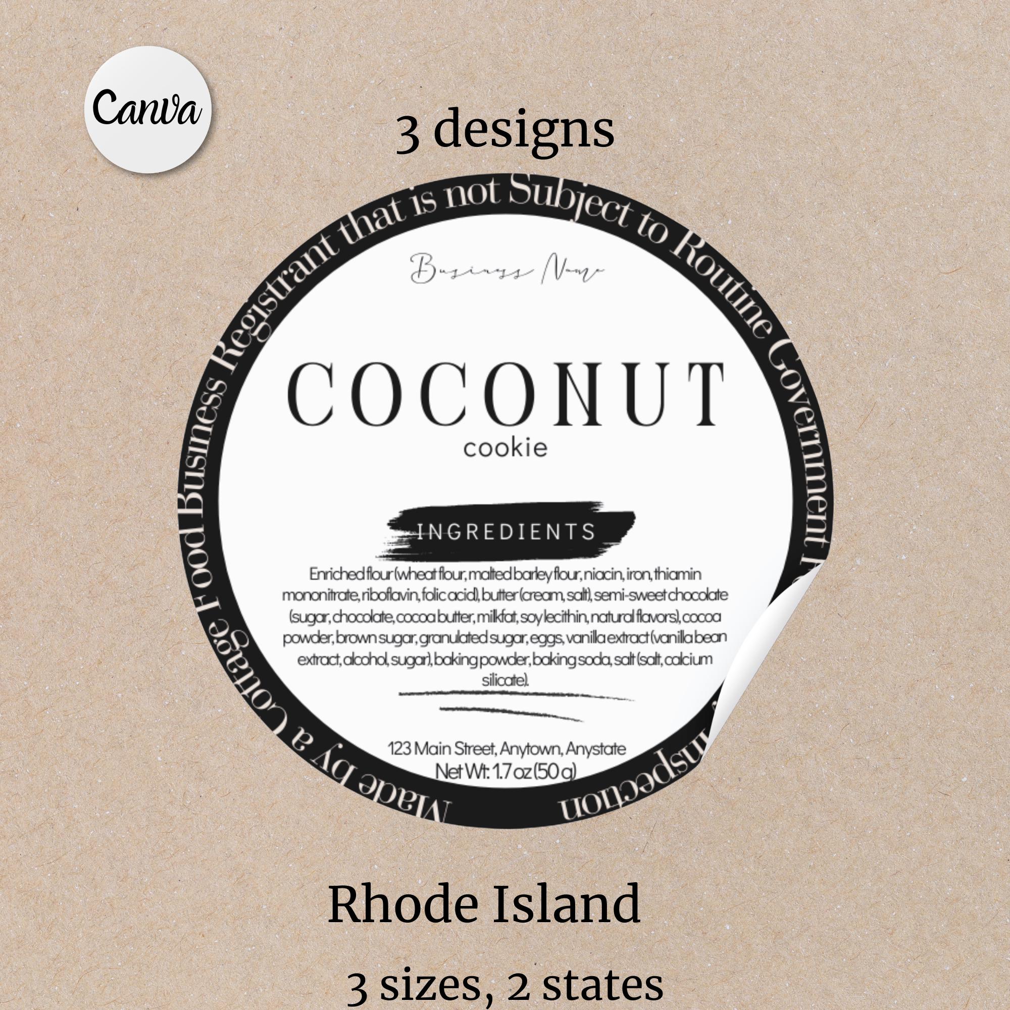 Customizable Cookie Label Template Cottage Bakery Ingredient Stickers ...