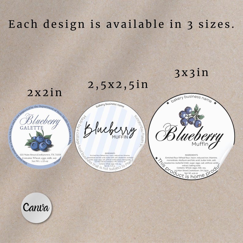 Blueberry Minimalistic Flavor Sticker Cottage Law Texas Illustrated ...