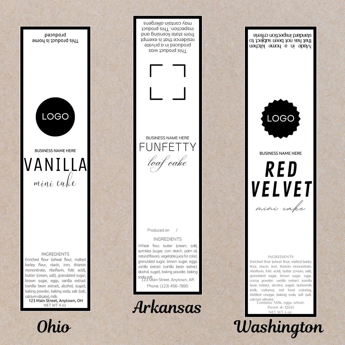 Printable Mini Loaf Pan Desserts Tag Editable Mini Cake Tin ...