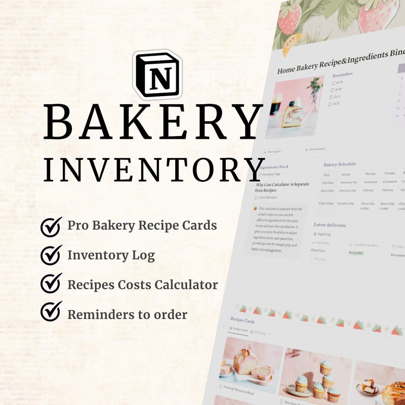 Bakery Prep Planner - Etsy