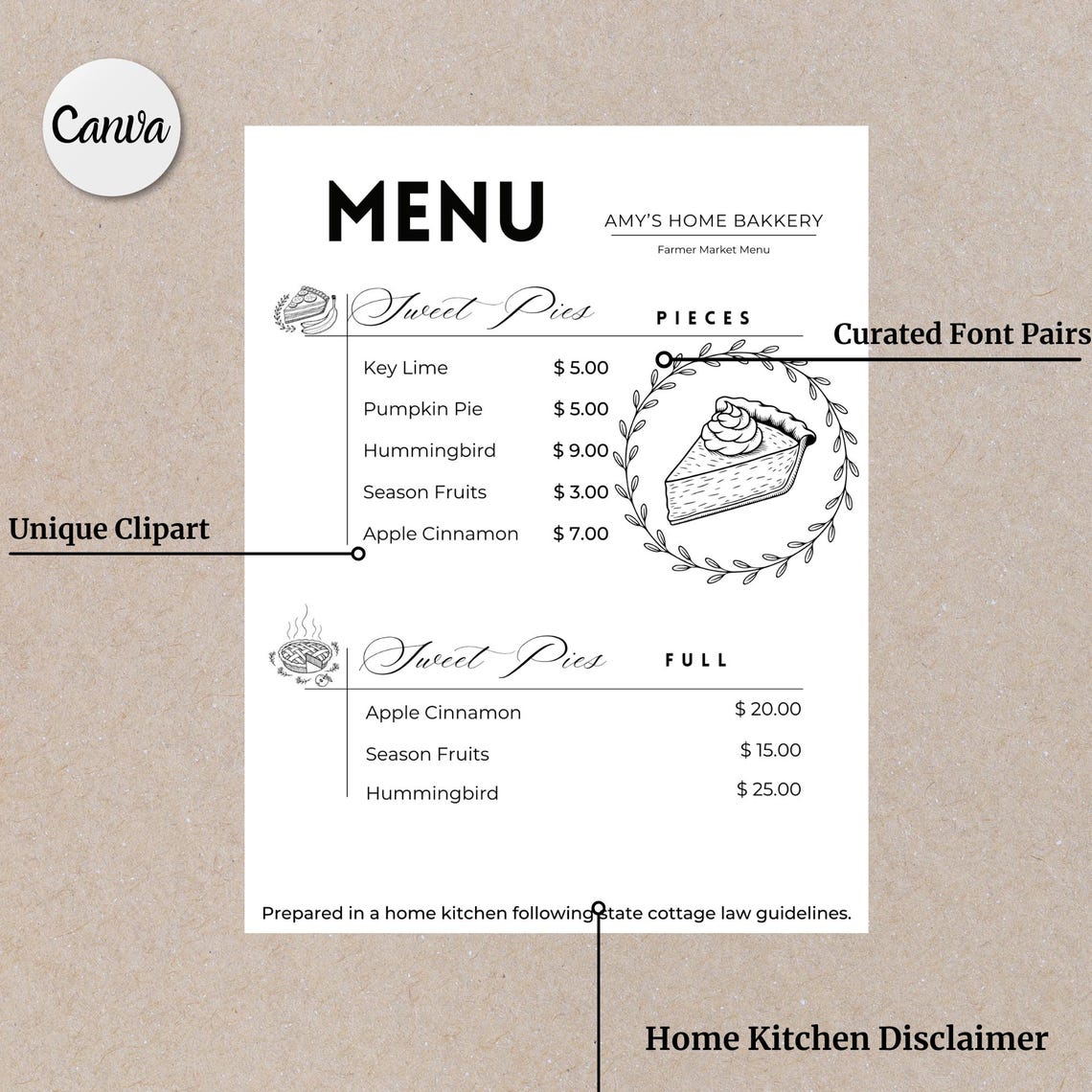 Sourdough Bread Price List Template Bundle Editable Bread Price List ...