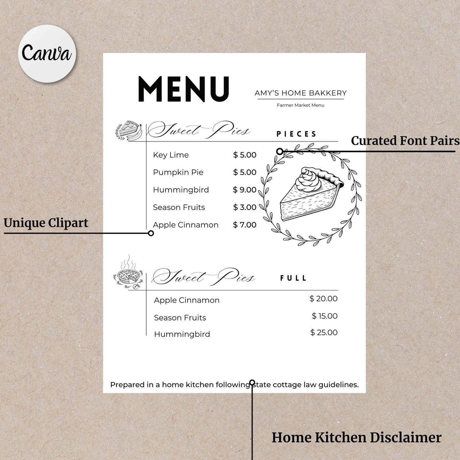 Sourdough Bread Price List Template Bundle Editable Bread Price List ...