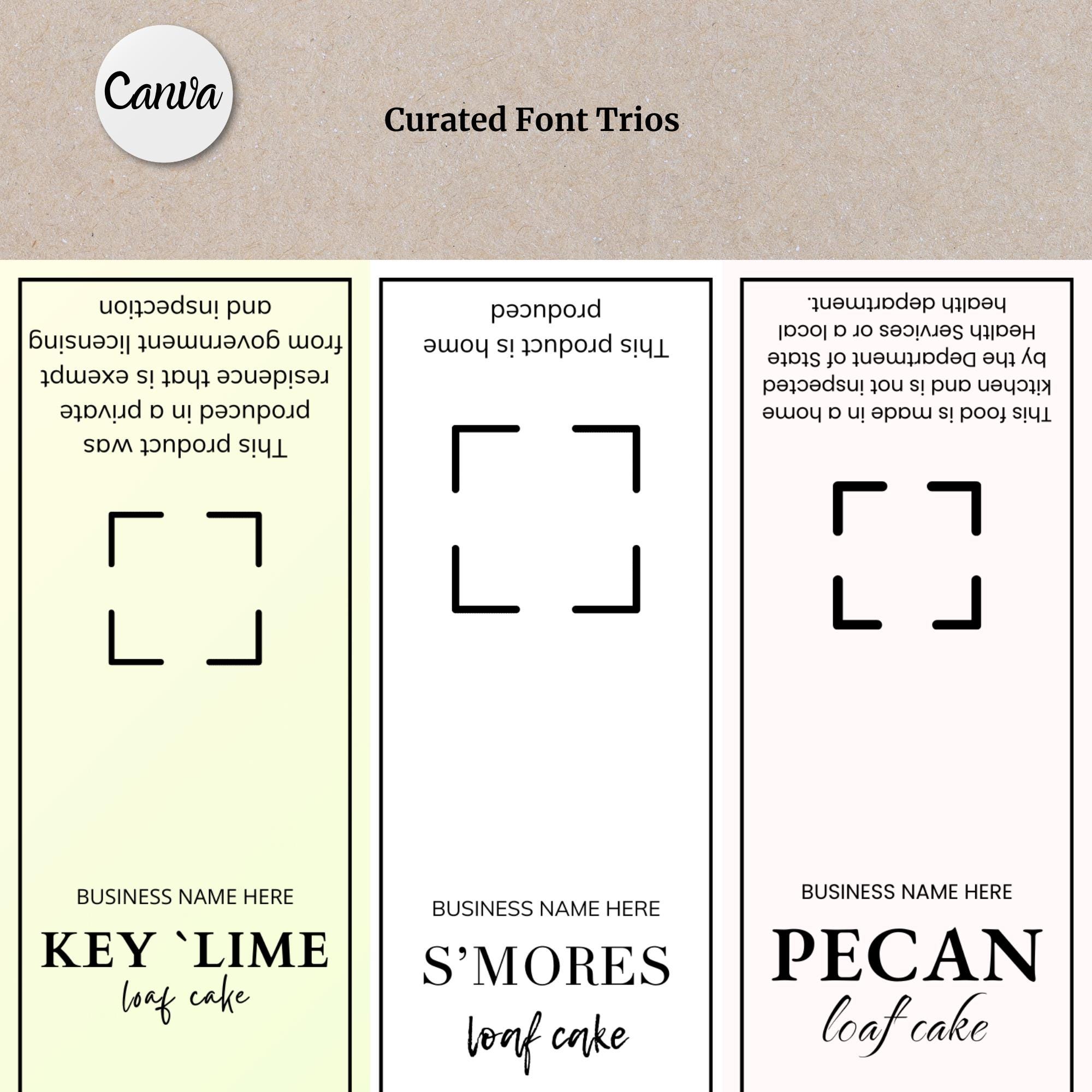 Printable Mini Loaf Pan Desserts Tag Mini Editable Mini Cake Tin Label ...