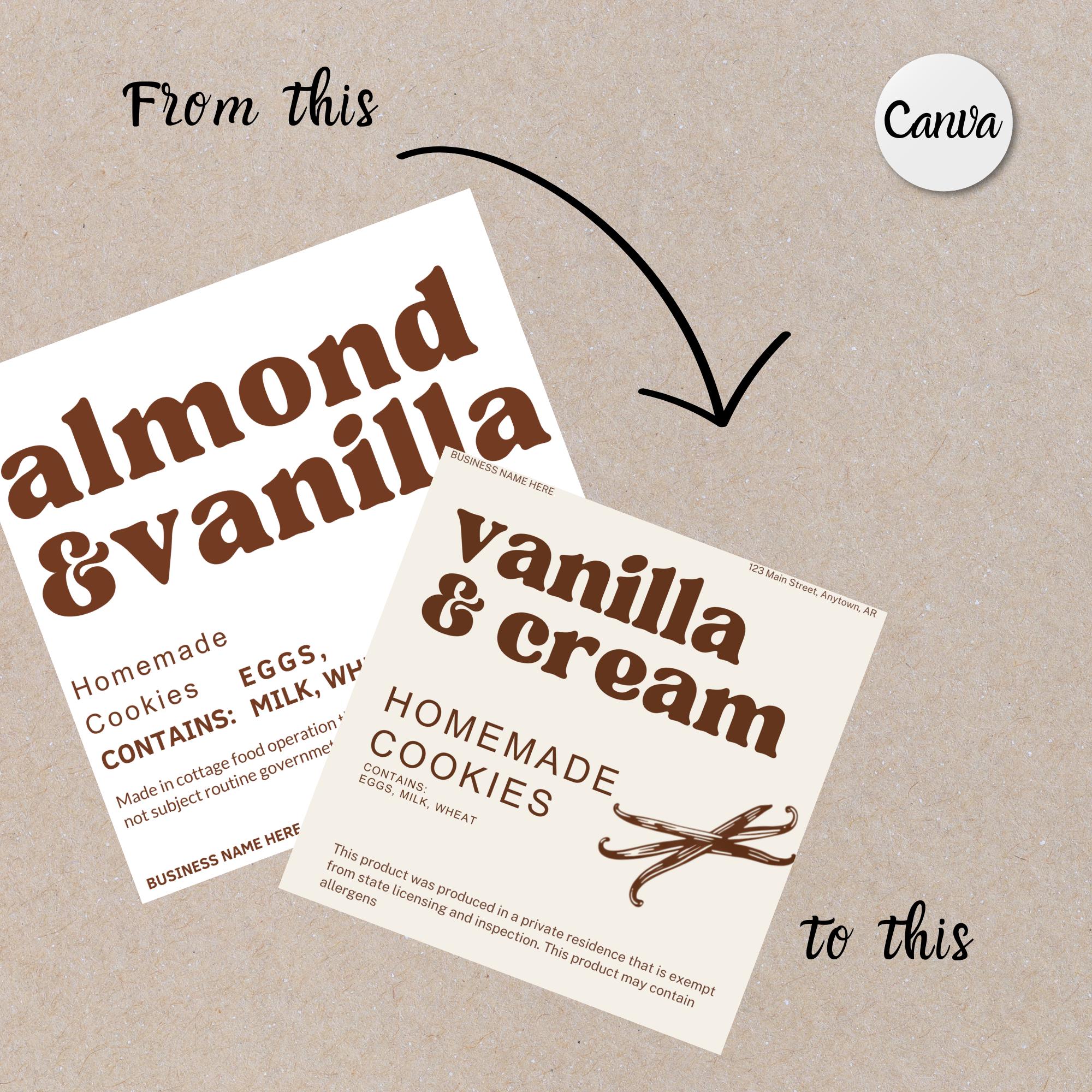 Cookie Label Info Template Cottage Law Disclaimer Sticker Modern ...