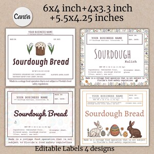 Bakery Easter Decor Label Bundle 11 Editable Cottage Food Labels for ...
