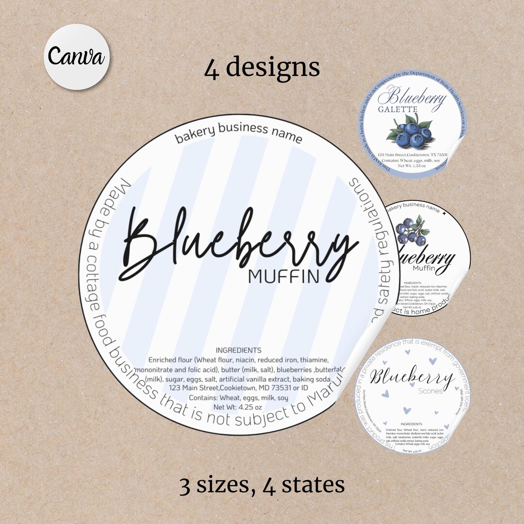 Blueberry Minimalistic Flavor Sticker Cottage Law Texas Illustrated ...
