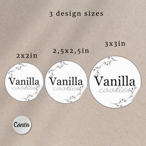 Editable Flavor Labels Template Round Small Feminine Scent Flavor ...
