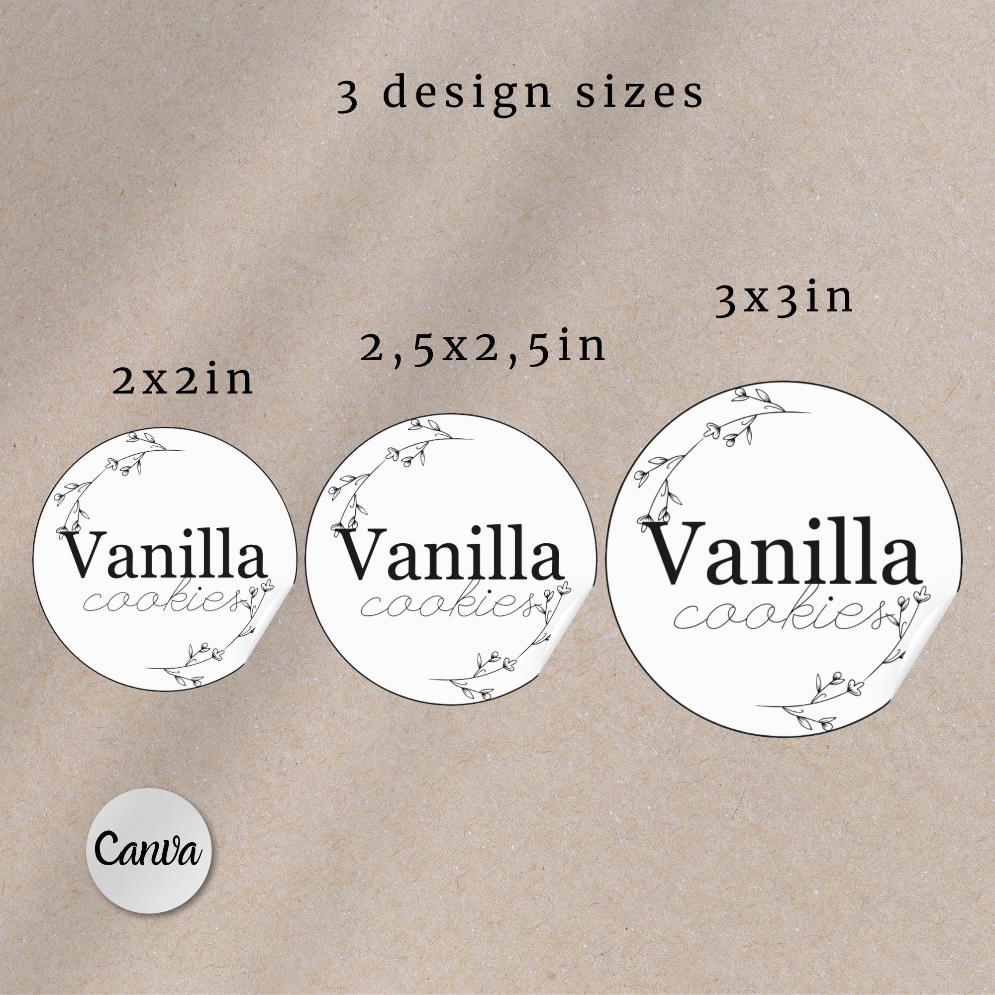 Editable Flavor Labels Template Round Small Feminine Scent Flavor ...