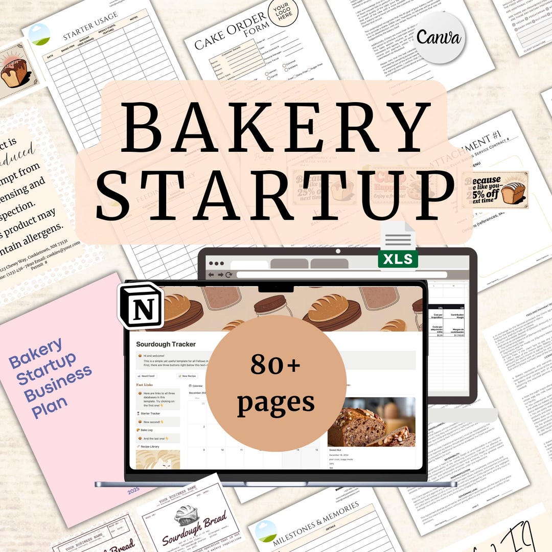 All-in-one Bakery Startup Bundle Home Bakery Forms Bundle Cottage ...