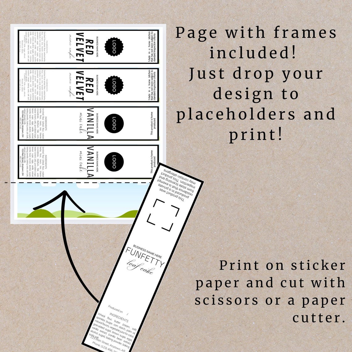 Printable Mini Loaf Pan Desserts Tag Editable Mini Cake Tin ...