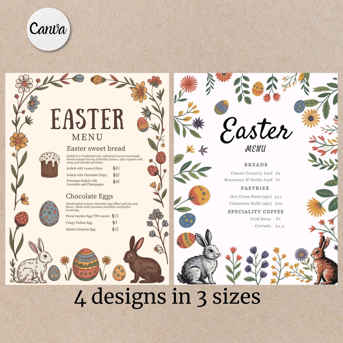 Bakery Easter Decor Label Bundle 11 Editable Cottage Food Labels for ...